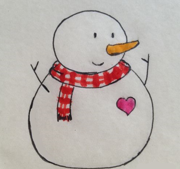 简笔画—冬季的小雪人360新知